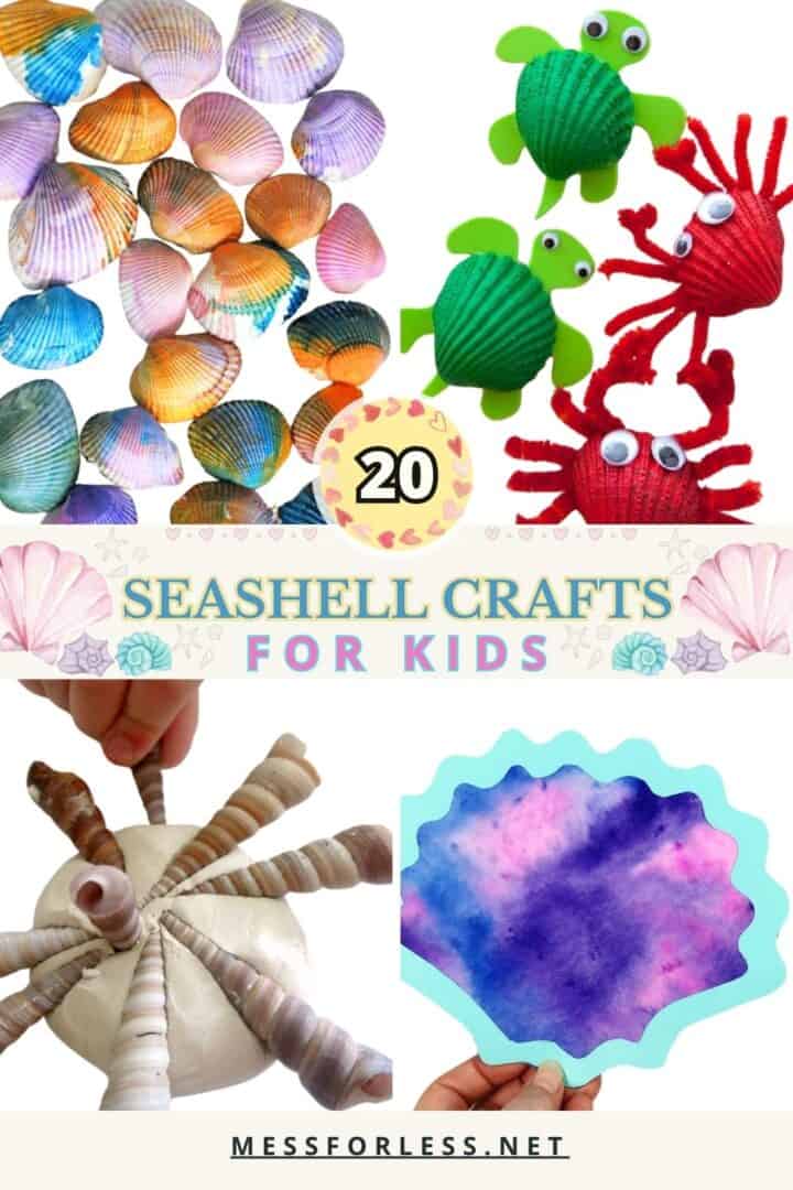 Seashell Crafts for Kids - Mess for Less