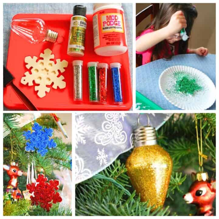 Kid Made Christmas Ornaments - Mess for Less