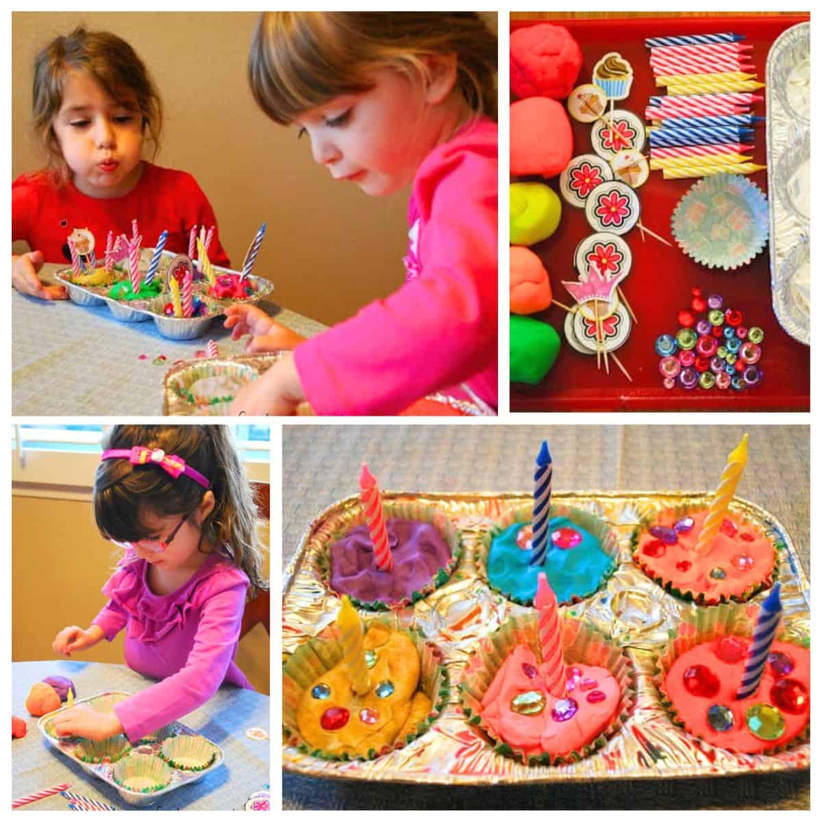 Playdough Games: Birthday Party Playdough - Mess for Less