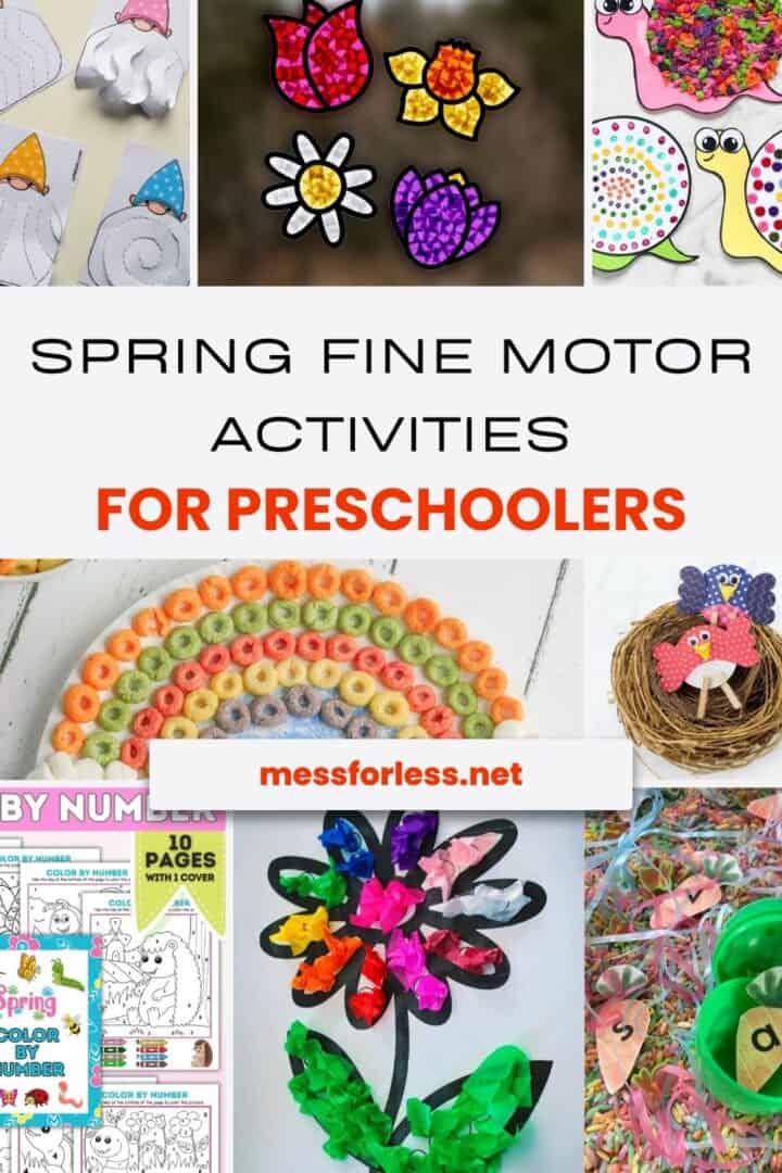Spring Fine Motor Activities for Preschoolers