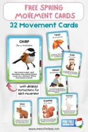 Spring Movement Cards - Mess for Less