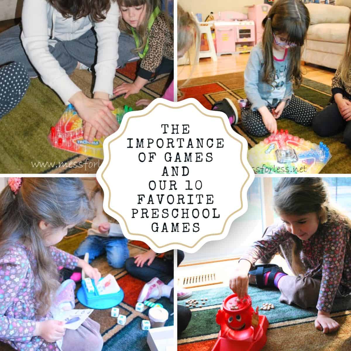 The Importance of Games and Our 10 Favorite Preschool Games - Mess for Less