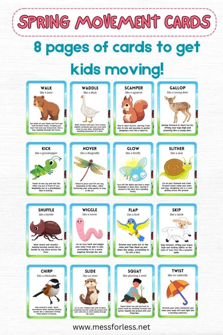 Spring Movement Cards - Mess for Less