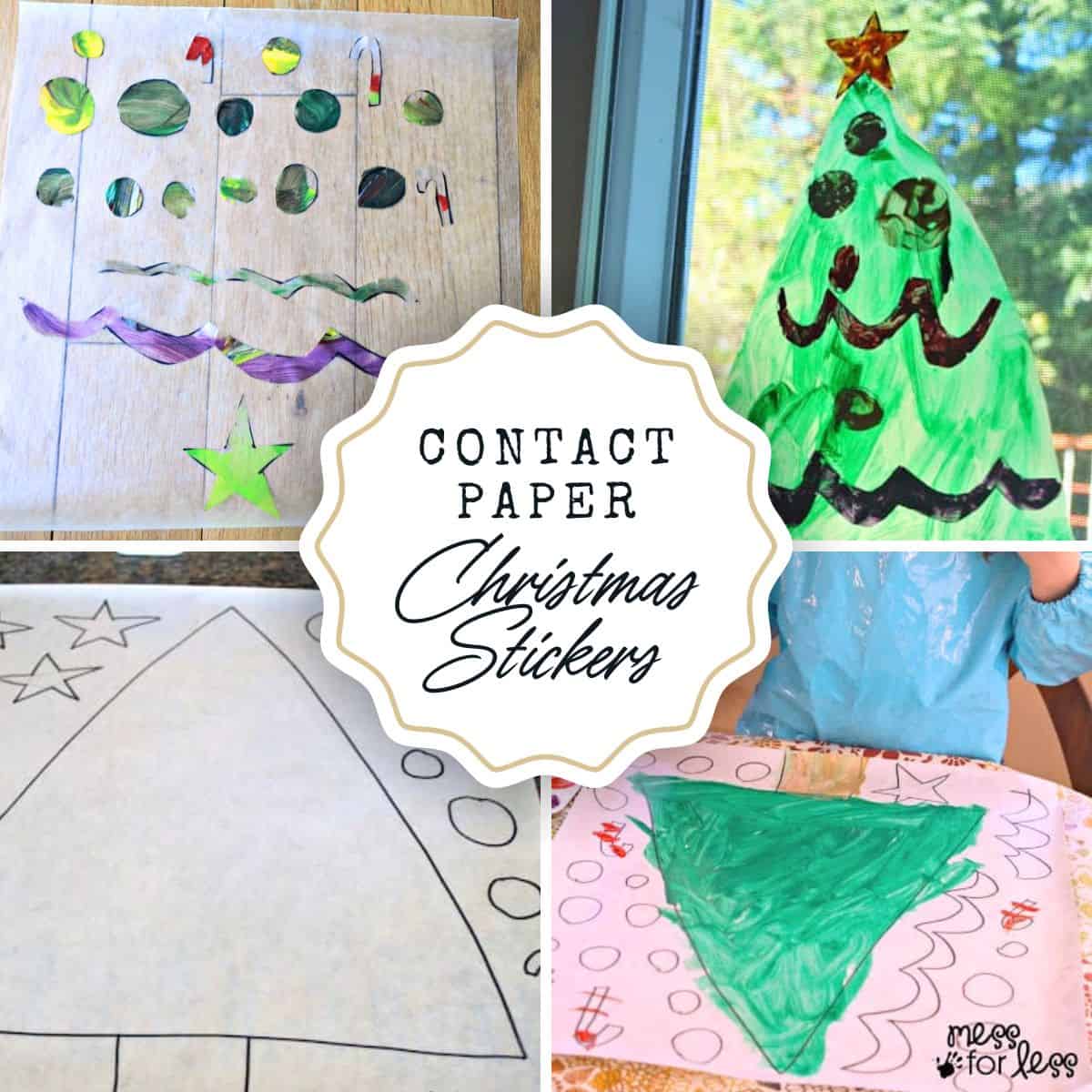Contact Paper Christmas Stickers - Mess for Less