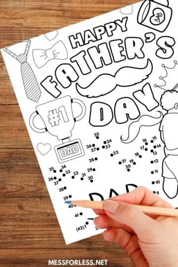 Free Printable Father's Day Placemats - Mess for Less