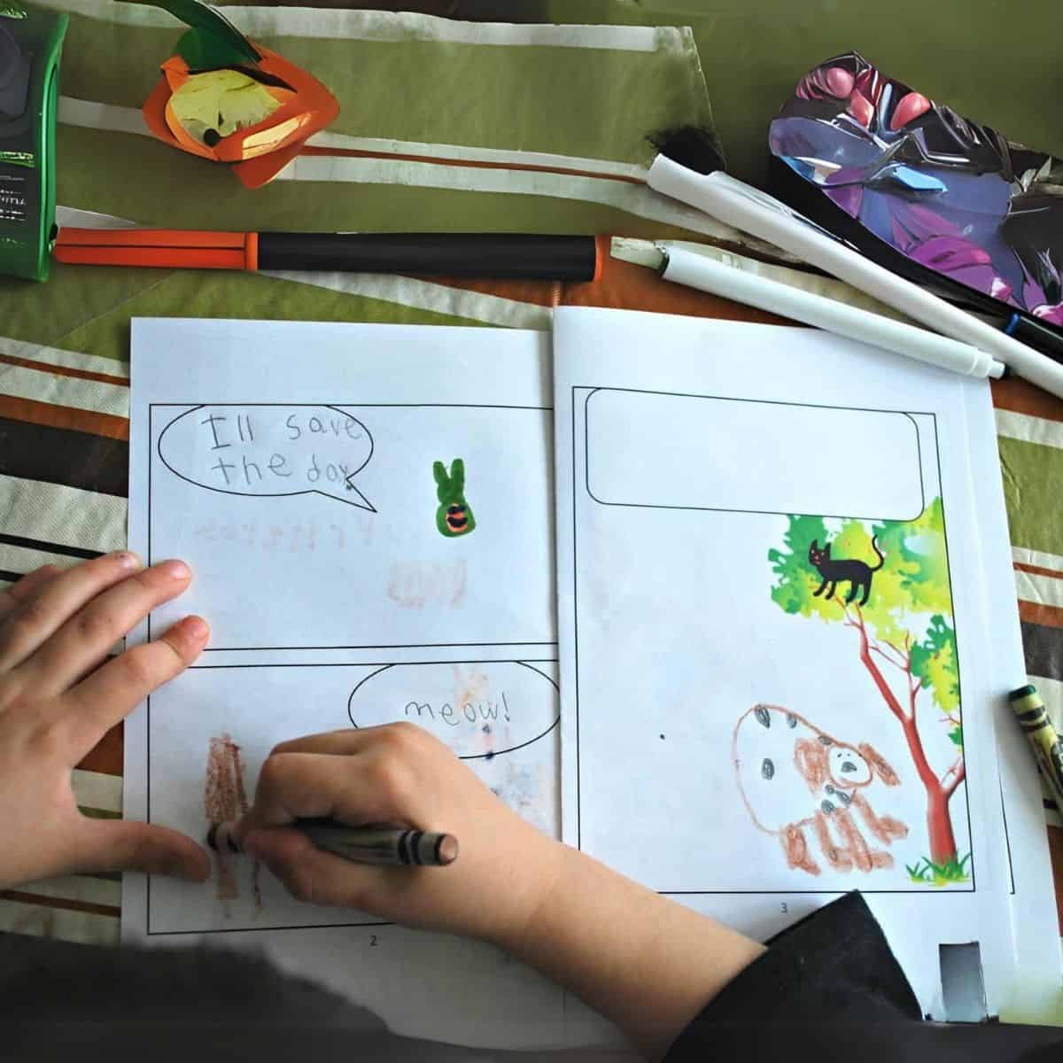 Make Your Own Comic Book - Free Printable Comic - Mess for Less