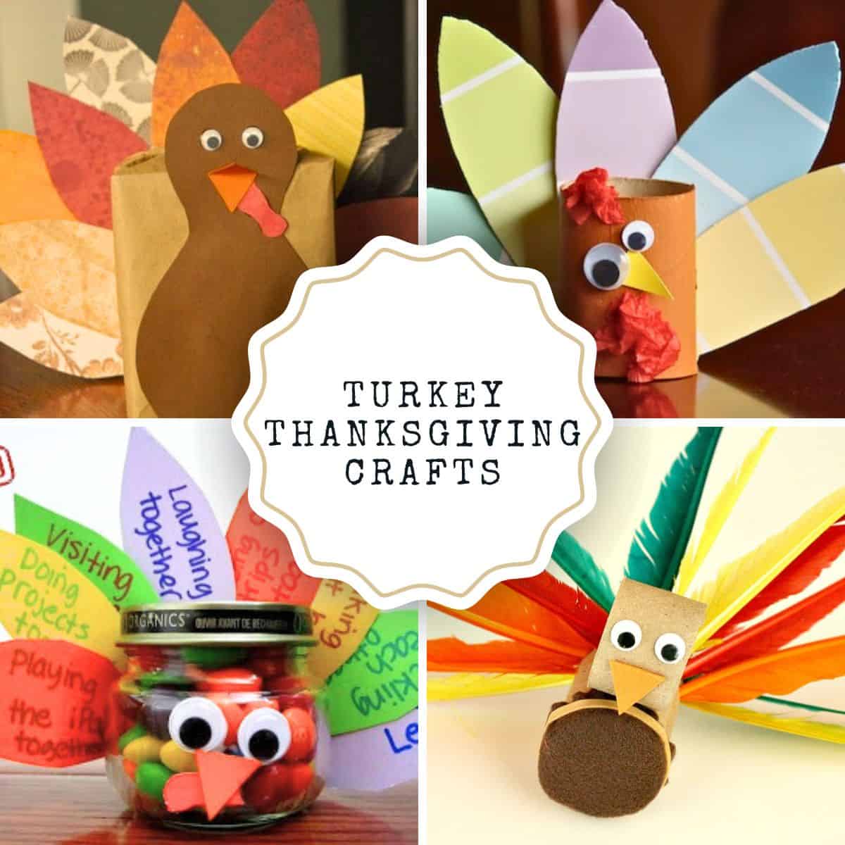 50 Turkey Thanksgiving Crafts - Mess for Less