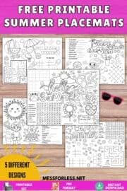 Free Printable Summer Placemats - Mess for Less
