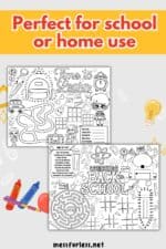 Free Printable Back to School Placemats - Mess for Less