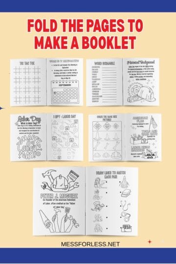 Labor Day Printable Activity Book - Mess for Less