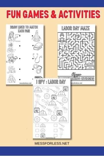 Labor Day Printable Activity Book - Mess for Less