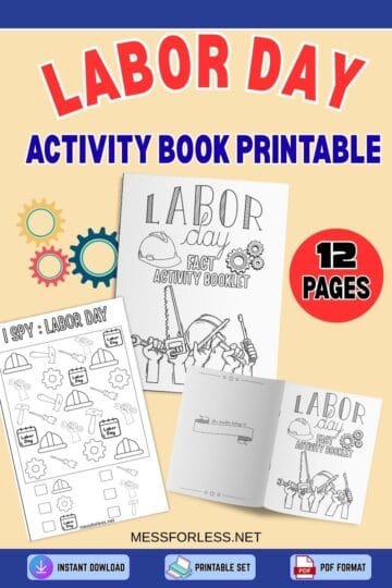 Labor Day Printable Activity Book - Mess for Less
