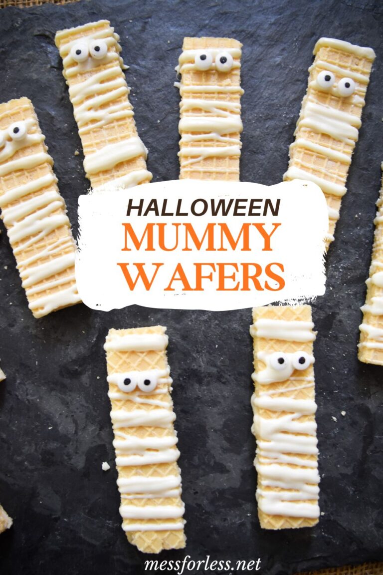 White Chocolate Wafer Mummy Cookies - Mess for Less